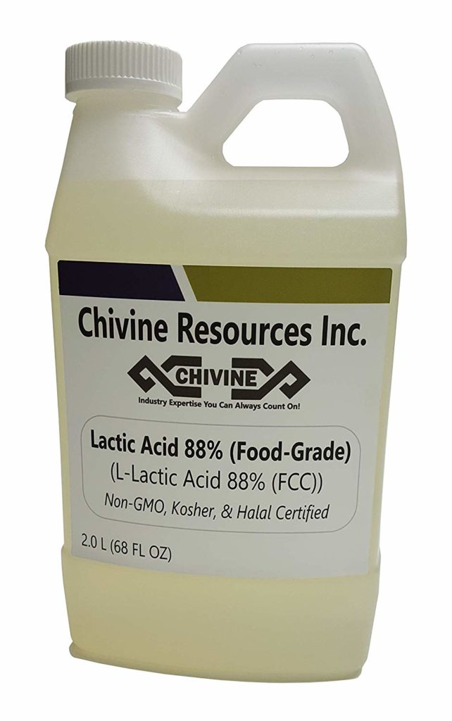 Lactic Acid 88% (Solution) 2 Liter Jug- Food-Grade, Kosher, Halal ...
